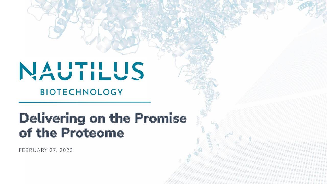 Nautilus Biotechnology (NAUT) Investor Presentation - Slideshow (NASDAQ ...