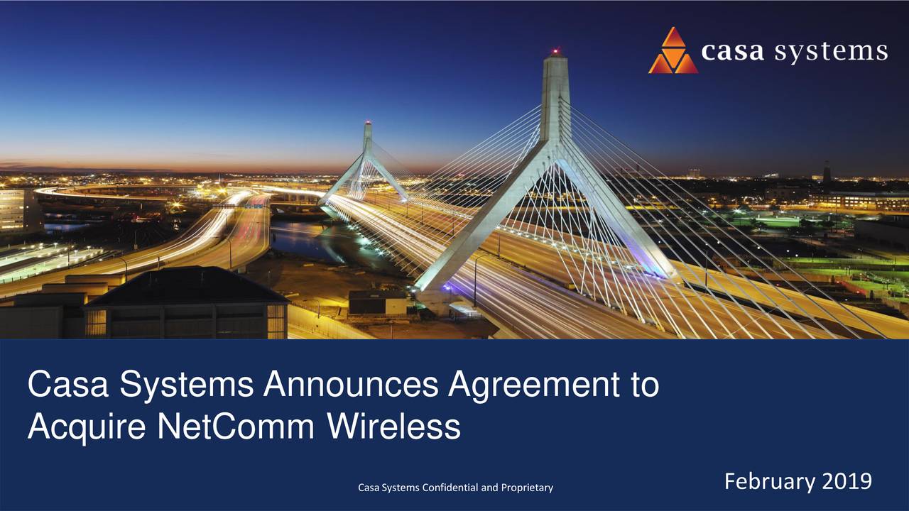 Casa Systems (CASA) To Acquire NetComm Wireless - Slideshow (OTCMKTS ...