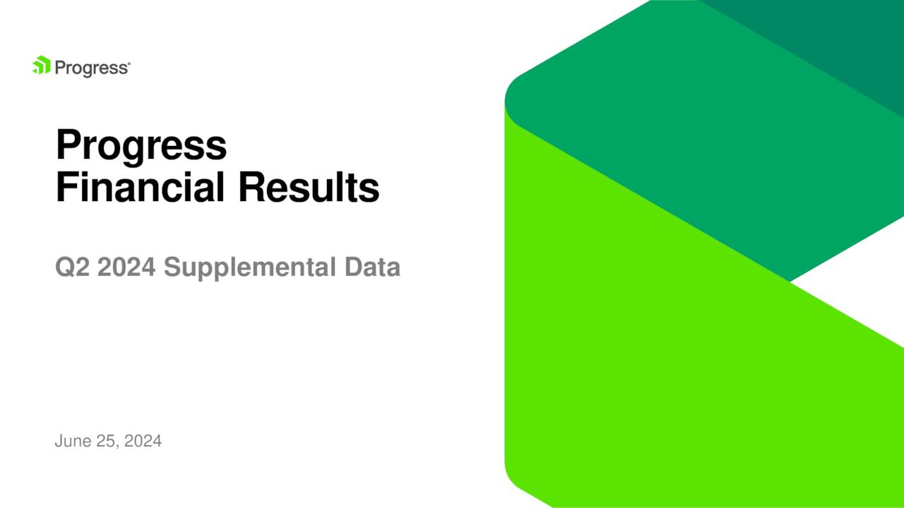 Progress Software Corporation 2024 Q2 - Results - Earnings Call Presentation (NASDAQ:PRGS ...