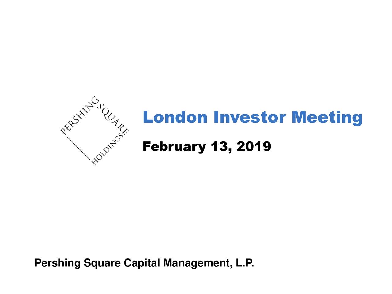 Pershing Square Holdings (Bill Ackman) Annual Investor Update ...