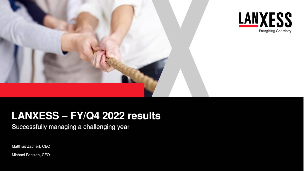 LANXESS Aktiengesellschaft 2022 Q4 - Results - Earnings Call Presentation (OTCMKTS:LNXSF ...