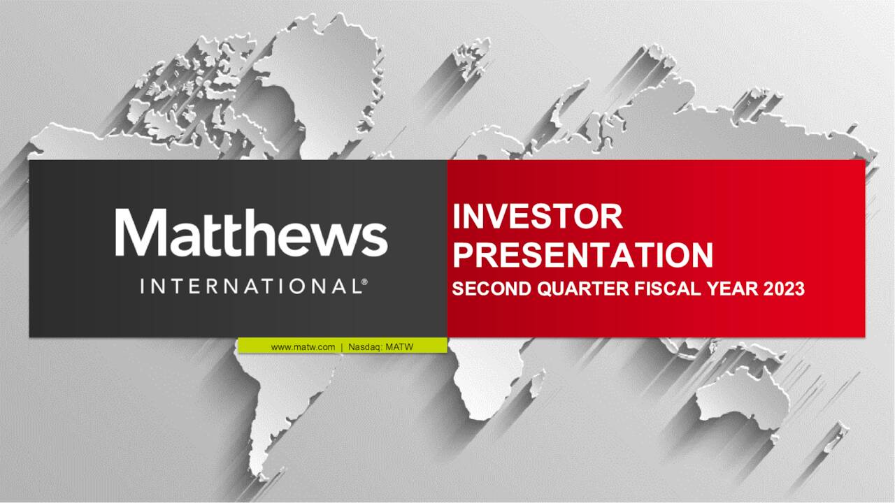 Matthews International (MATW) Investor Presentation - Slideshow (NASDAQ ...