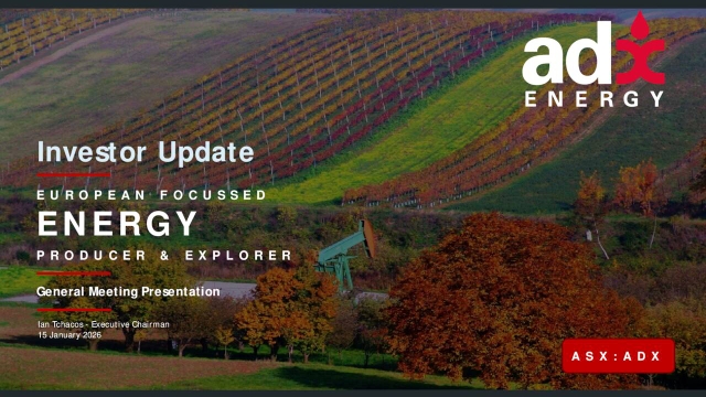 ADX Energy Ltd (ADXRF) Shareholder/Analyst Call - Slideshow (OTCMKTS ...