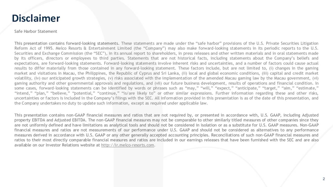 Melco Resorts & Entertainment Limited 2025 Q3 - Results - Earnings Call ...