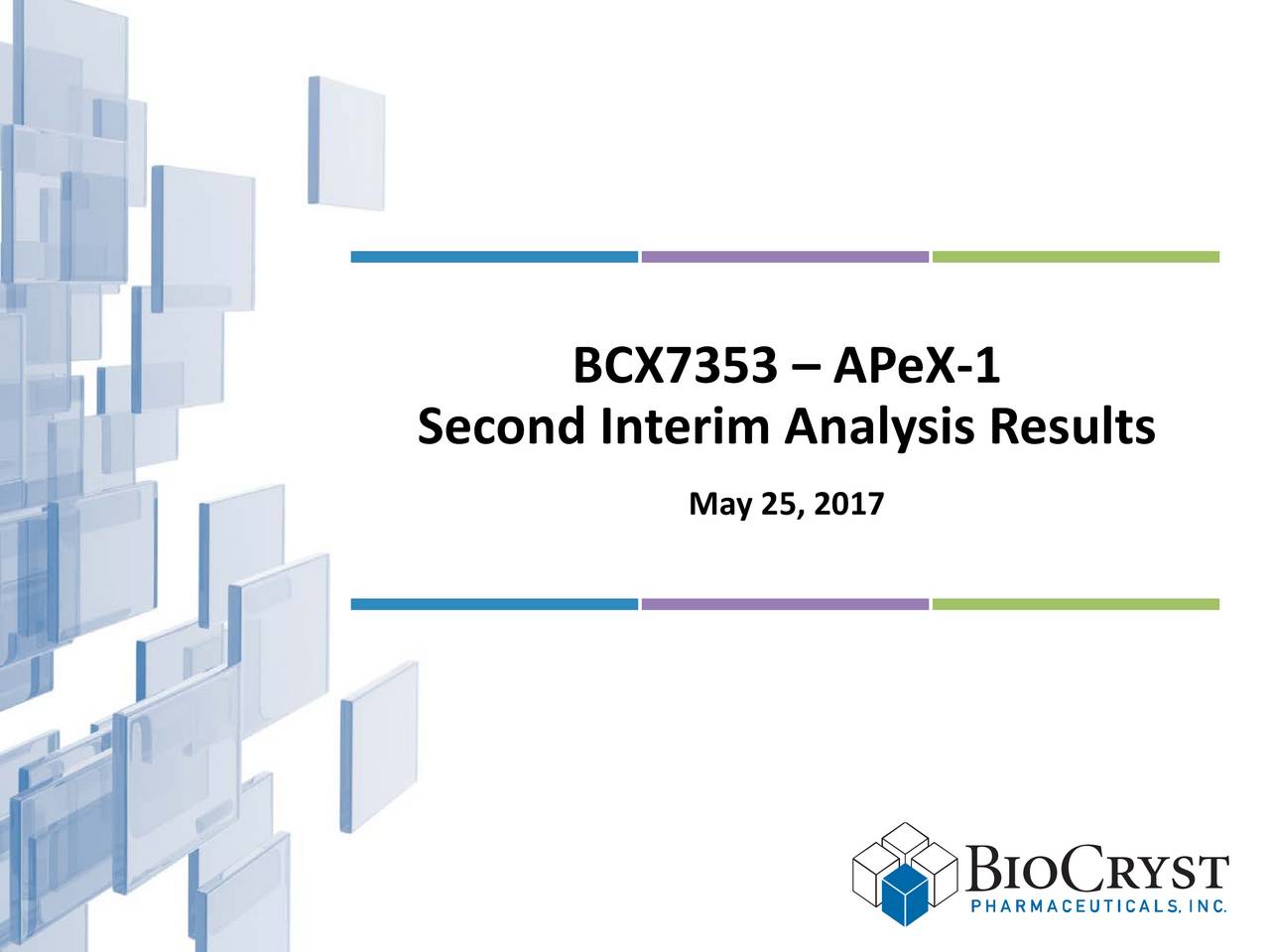 BioCryst Pharmaceuticals (BCRX) Presents On Apex-1 Trial Second Interim ...