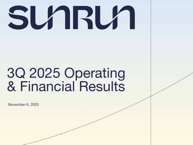 Sunrun Inc. 2025 Q3 - Results - Earnings Call Presentation (NASDAQ:RUN ...