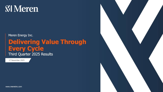 Meren Energy Inc. 2025 Q3 - Results - Earnings Call Presentation (TSX ...