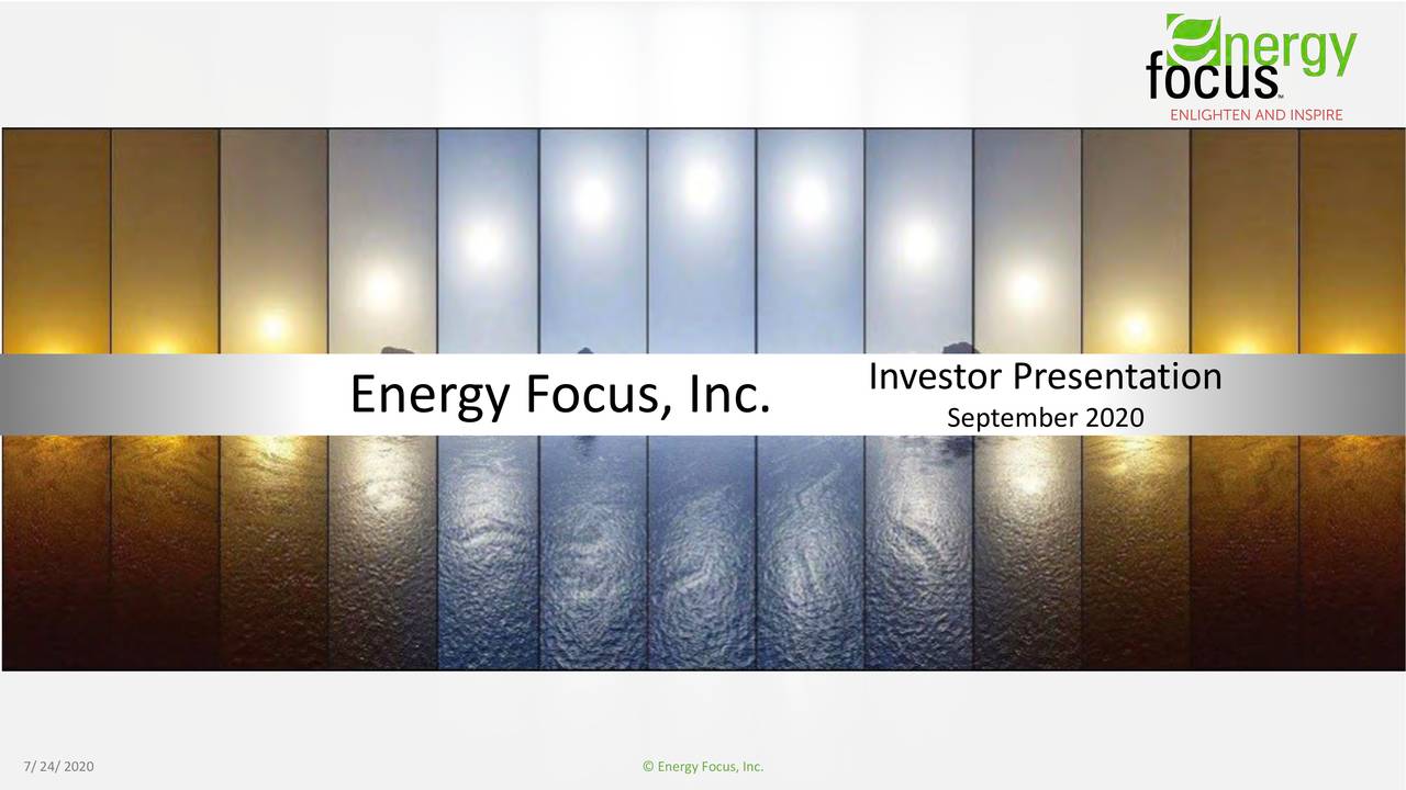 Energy Focus (EFOI) Investor Presentation - Slideshow (NASDAQ:EFOI ...