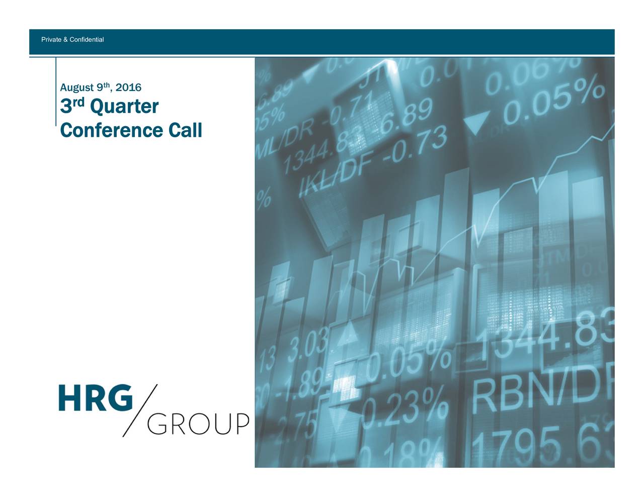 HRG Group, Inc. 2016 Q3 - Results - Earnings Call Slides (NYSE:HRG-DEFUNCT-6092) | Seeking Alpha