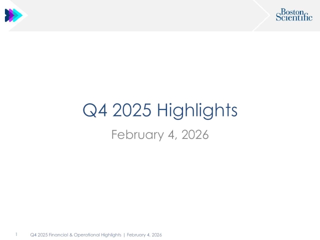 Boston Scientific Corporation 2025 Q4 - Results - Earnings Call ...