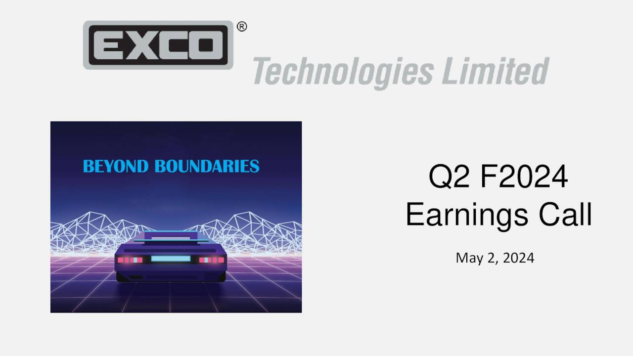 Exco Technologies Limited 2024 Q2 - Results - Earnings Call ...