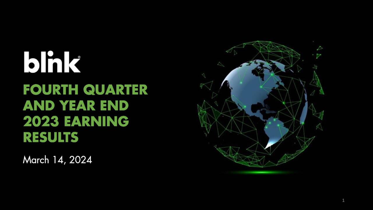 Blink Charging Co. 2023 Q4 - Results - Earnings Call Presentation ...