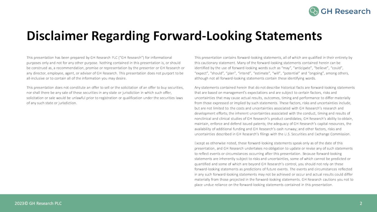 GH Research (GHRS) Investor Presentation - Slideshow (NASDAQ:GHRS ...