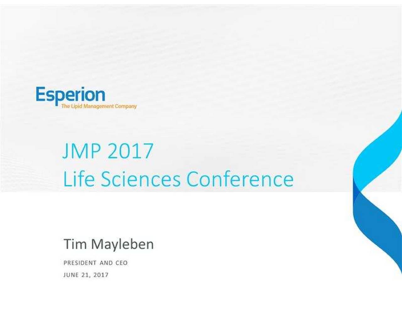 Esperion Therapeutics (ESPR) Presents At JMP Securities Life Sciences ...