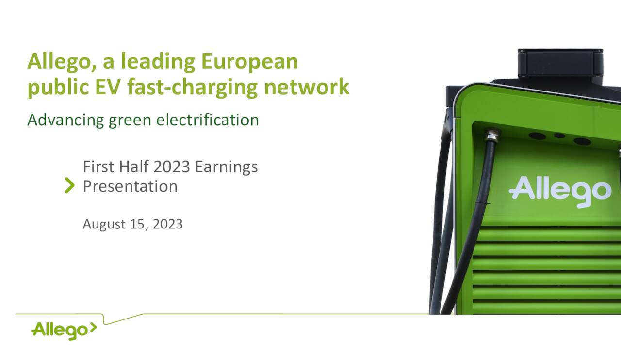 Allego N.V. 2023 Q2 - Results - Earnings Call Presentation (OTCMKTS:ALLGF) | Seeking Alpha