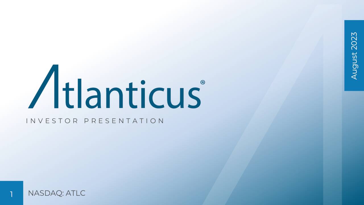 Atlanticus (ATLC) Investor Presentation - Slideshow (NASDAQ:ATLC ...
