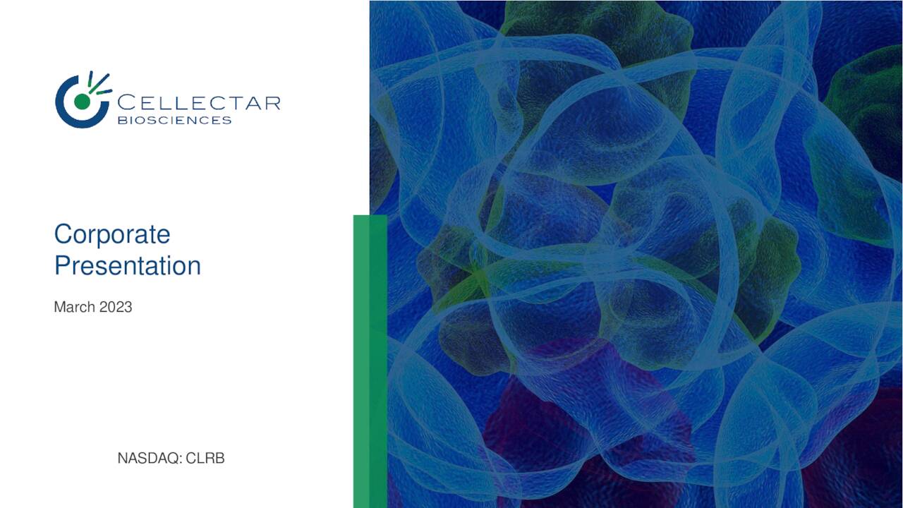 Cellectar Biosciences (CLRB) Investor Presentation - Slideshow (NASDAQ ...