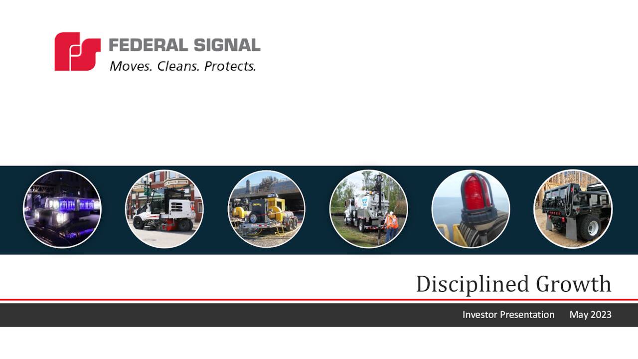Federal Signal (FSS) Investor Presentation - Slideshow (NYSE:FSS ...