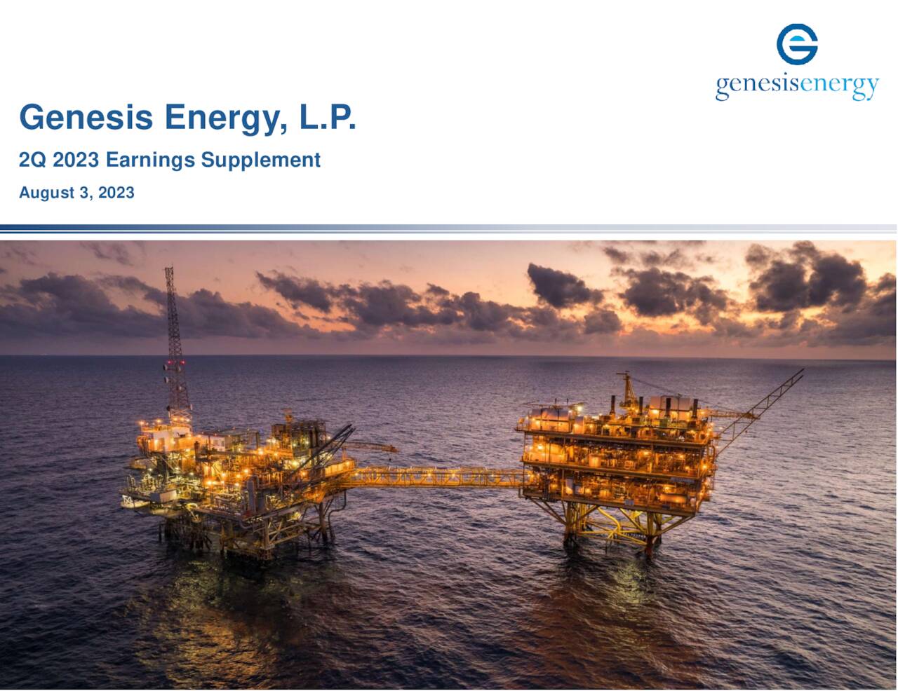 Genesis Energy, L.P. 2023 Q2 - Results - Earnings Call Presentation ...