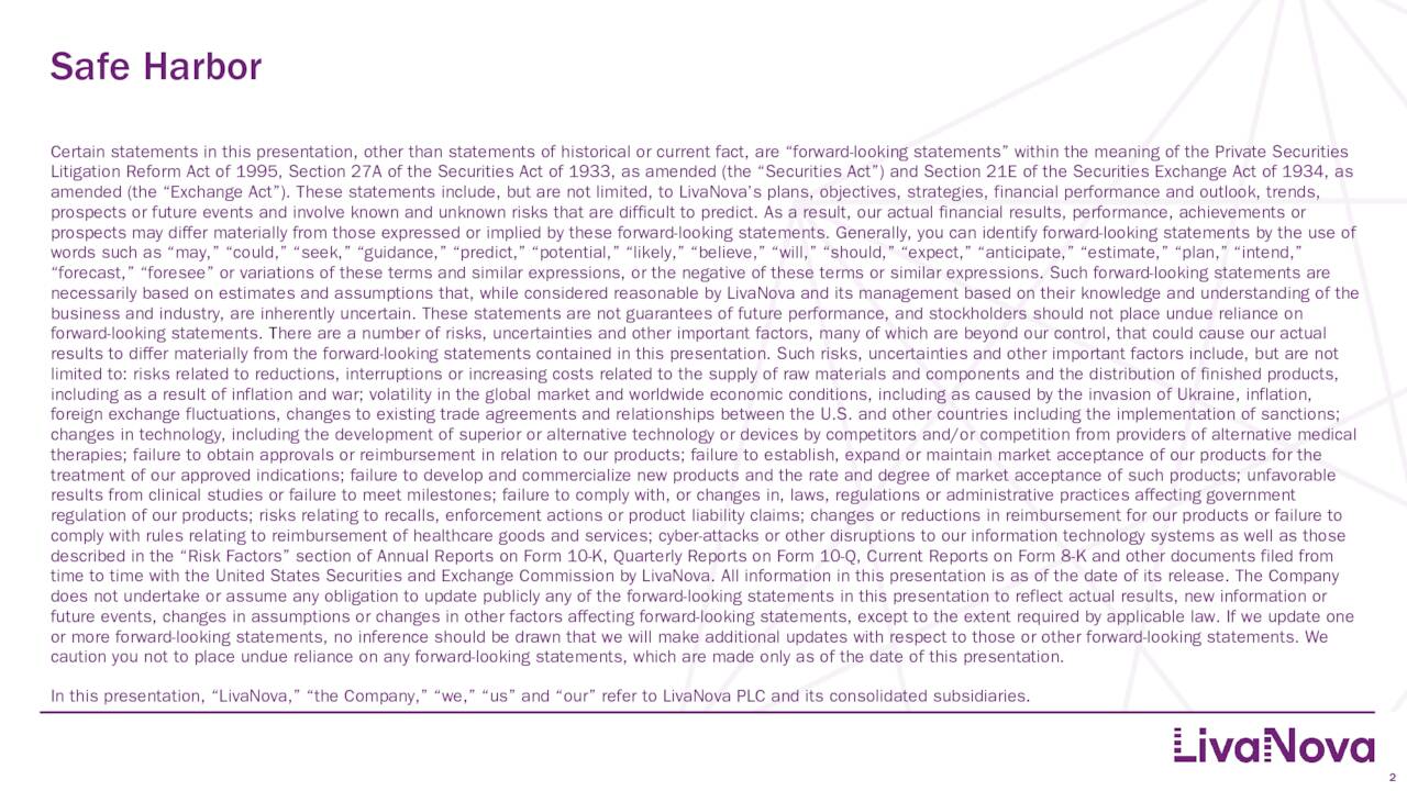 LivaNova PLC 2022 Q4 - Results - Earnings Call Presentation (NASDAQ ...