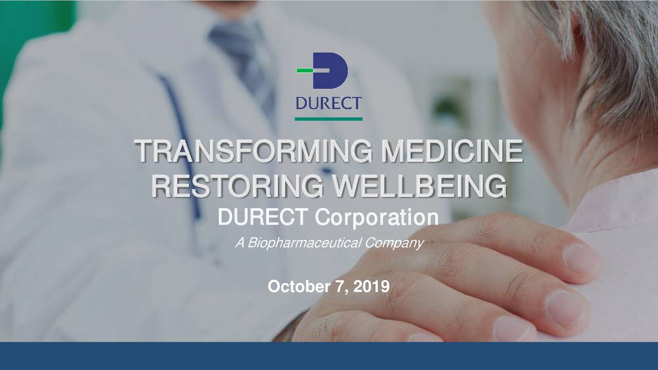 Durect (DRRX) Investor Presentation - Slideshow (NASDAQ:DRRX) | Seeking ...