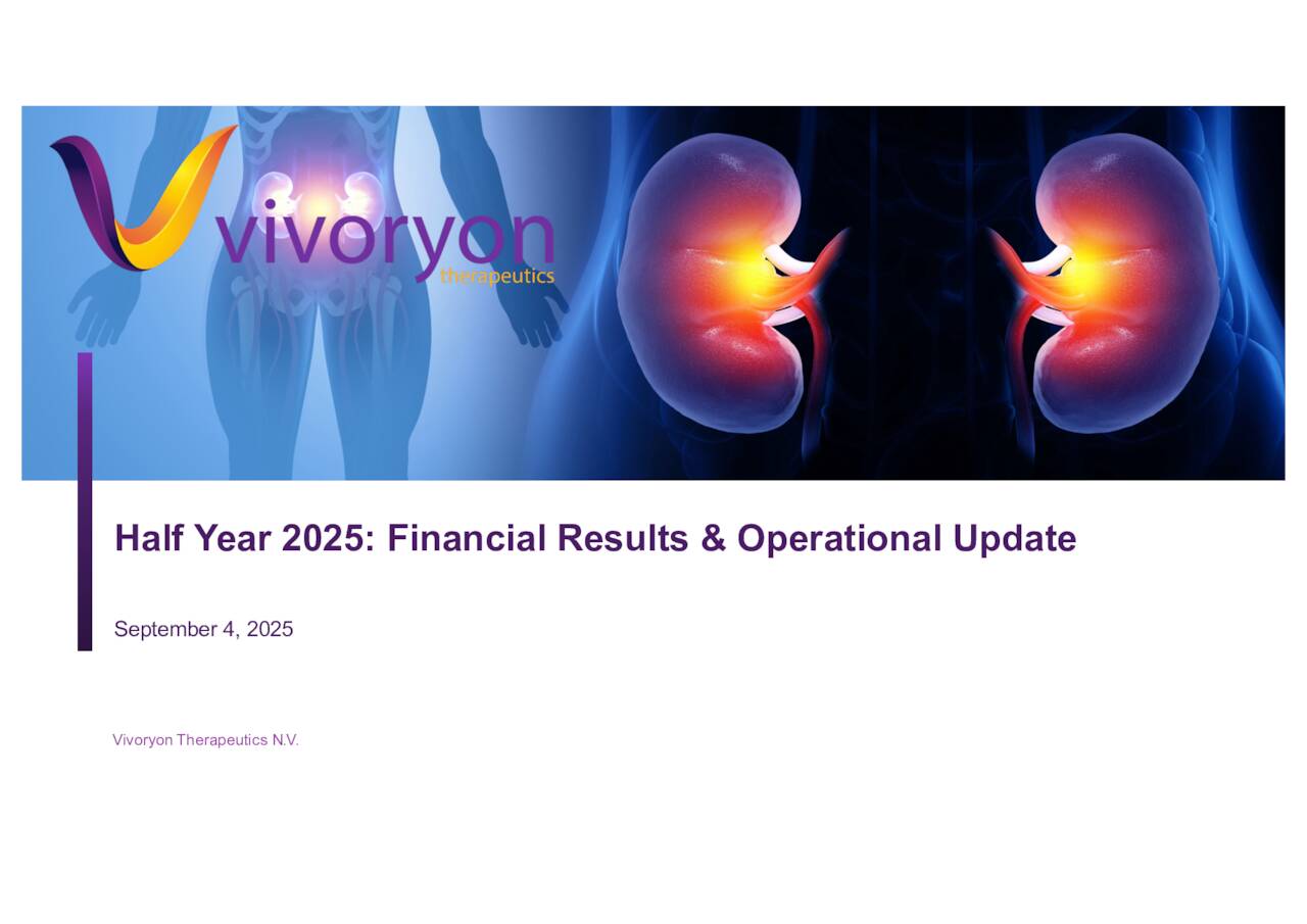 Vivoryon Therapeutics N.V. 2025 Q2 - Results - Earnings Call Presentation (OTCMKTS:VIVRF) 2025 ...