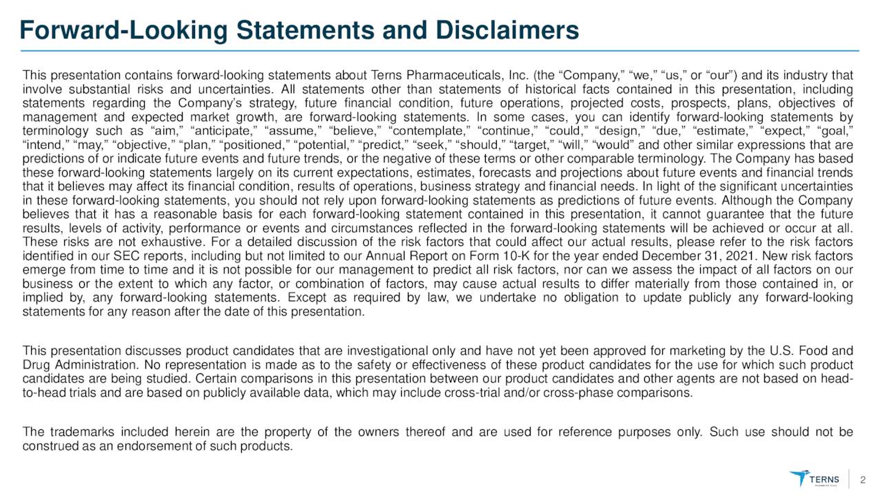 Terns Pharmaceuticals (TERN) Investor Presentation - Slideshow (NASDAQ ...