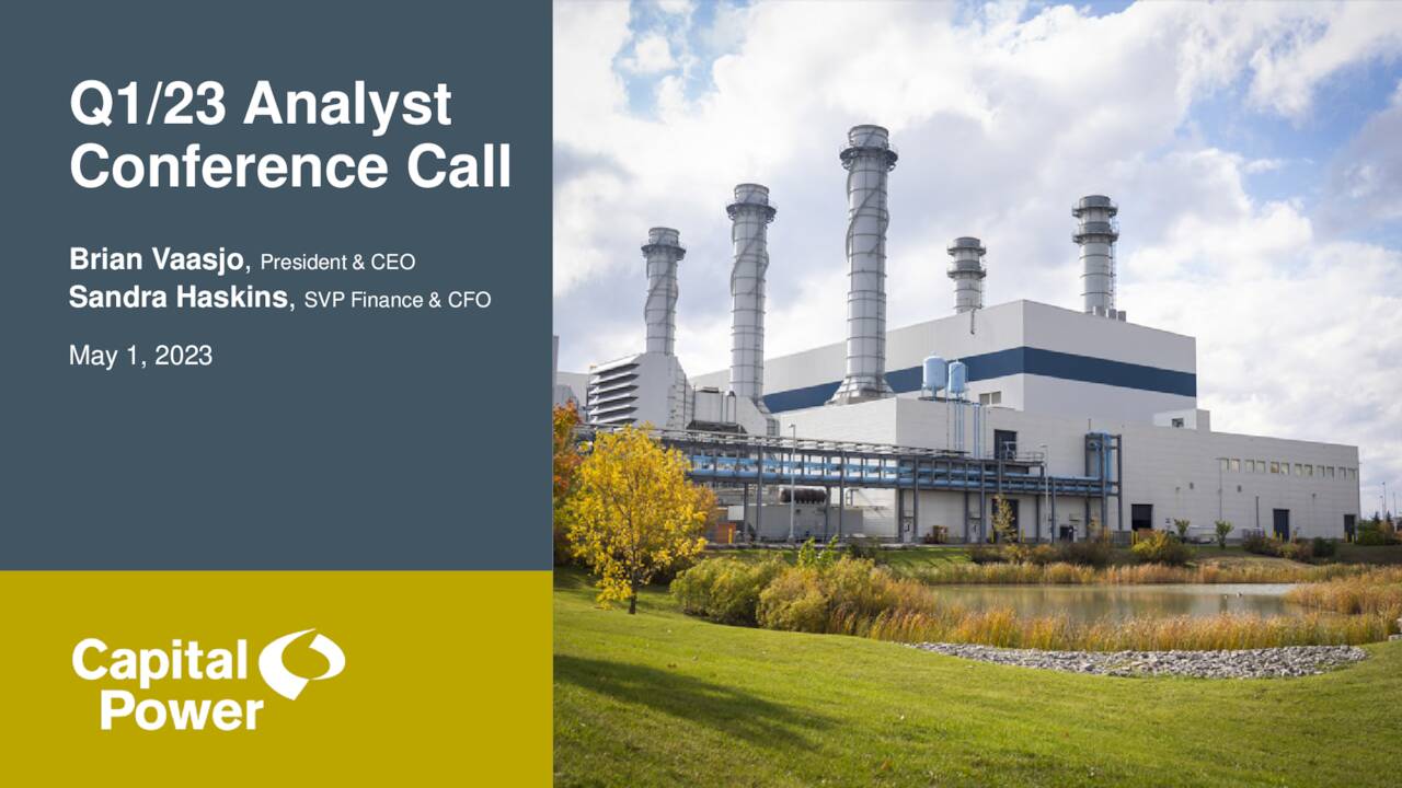 Capital Power Corporation 2023 Q1 - Results - Earnings Call ...