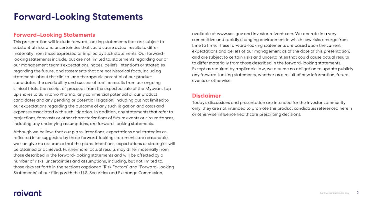 Roivant Sciences (ROIV) Investor Presentation - Slideshow (NASDAQ:ROIV ...