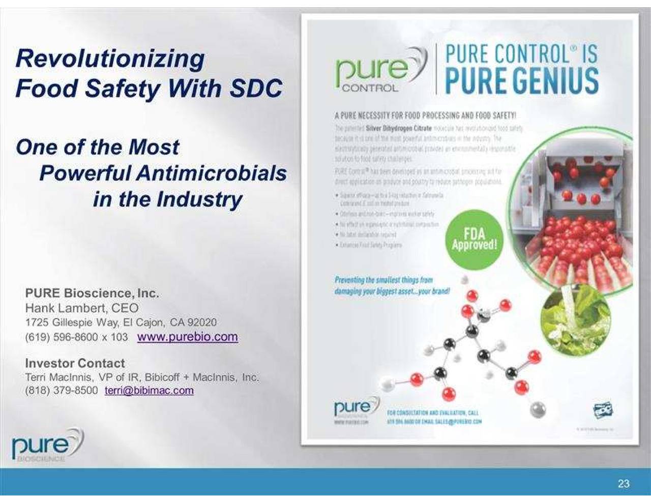 PURE Bioscience Presents At 29th Annual ROTH Conference 2017 (OTCMKTS:PURE) | Seeking Alpha