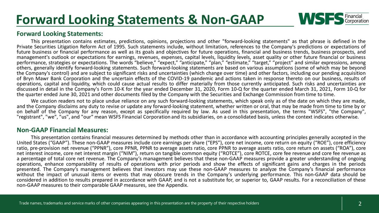 WSFS Financial Corporation 2021 Q3 - Results - Earnings Call ...