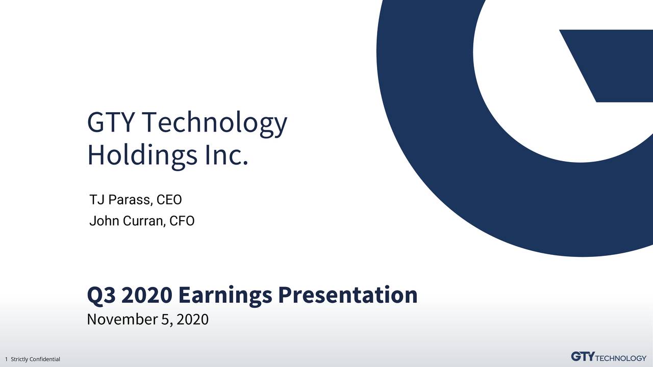 GTY Technology Holdings Inc. 2020 Q3 - Results - Earnings Call ...