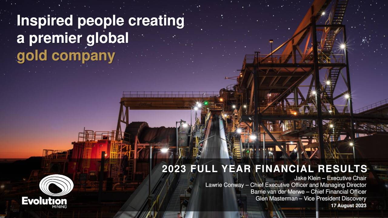 Evolution Mining Limited 2023 Q4 - Results - Earnings Call Presentation (OTCMKTS:CAHPF ...