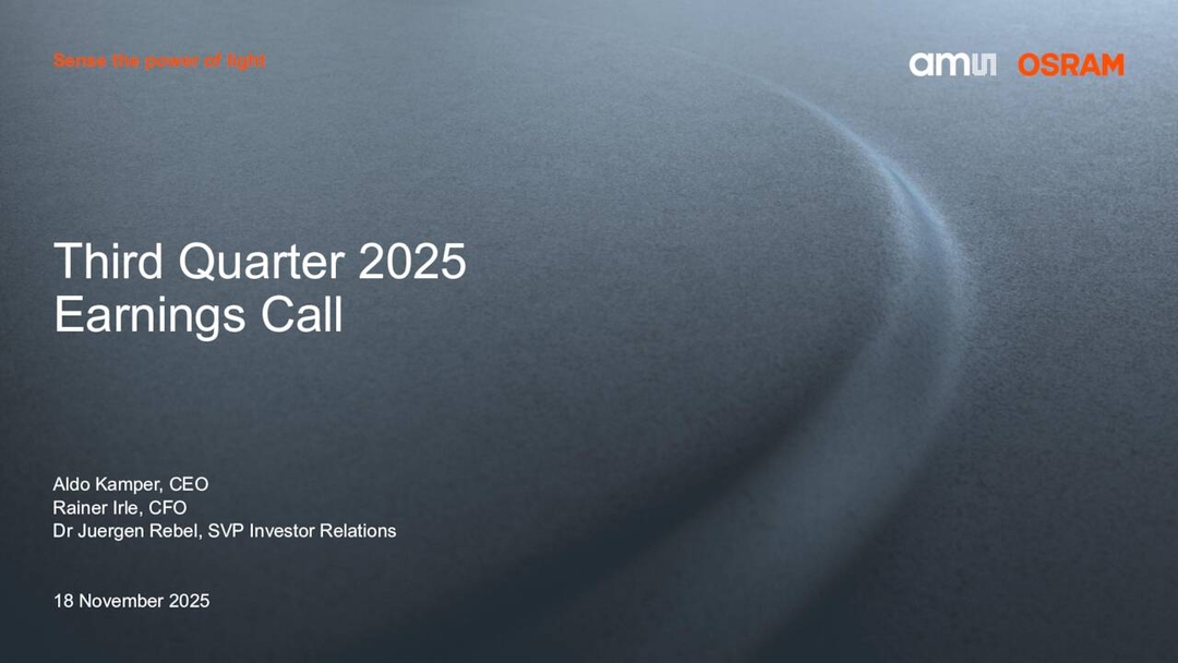 ams-OSRAM AG 2025 Q3 - Results - Earnings Call Presentation (OTCMKTS ...