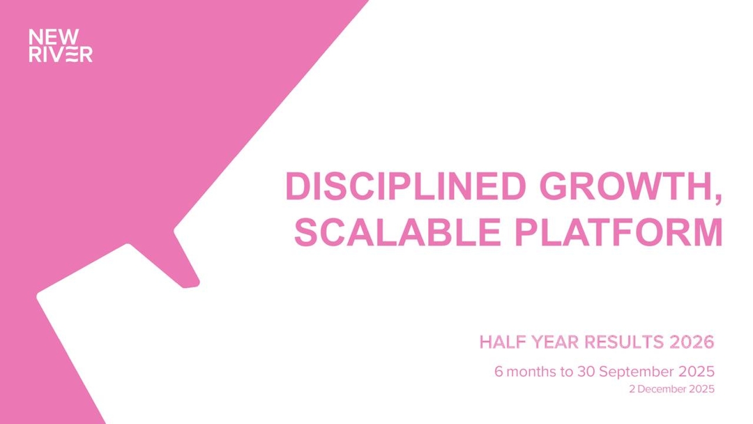 NewRiver REIT plc 2026 Q2 - Results - Earnings Call Presentation ...