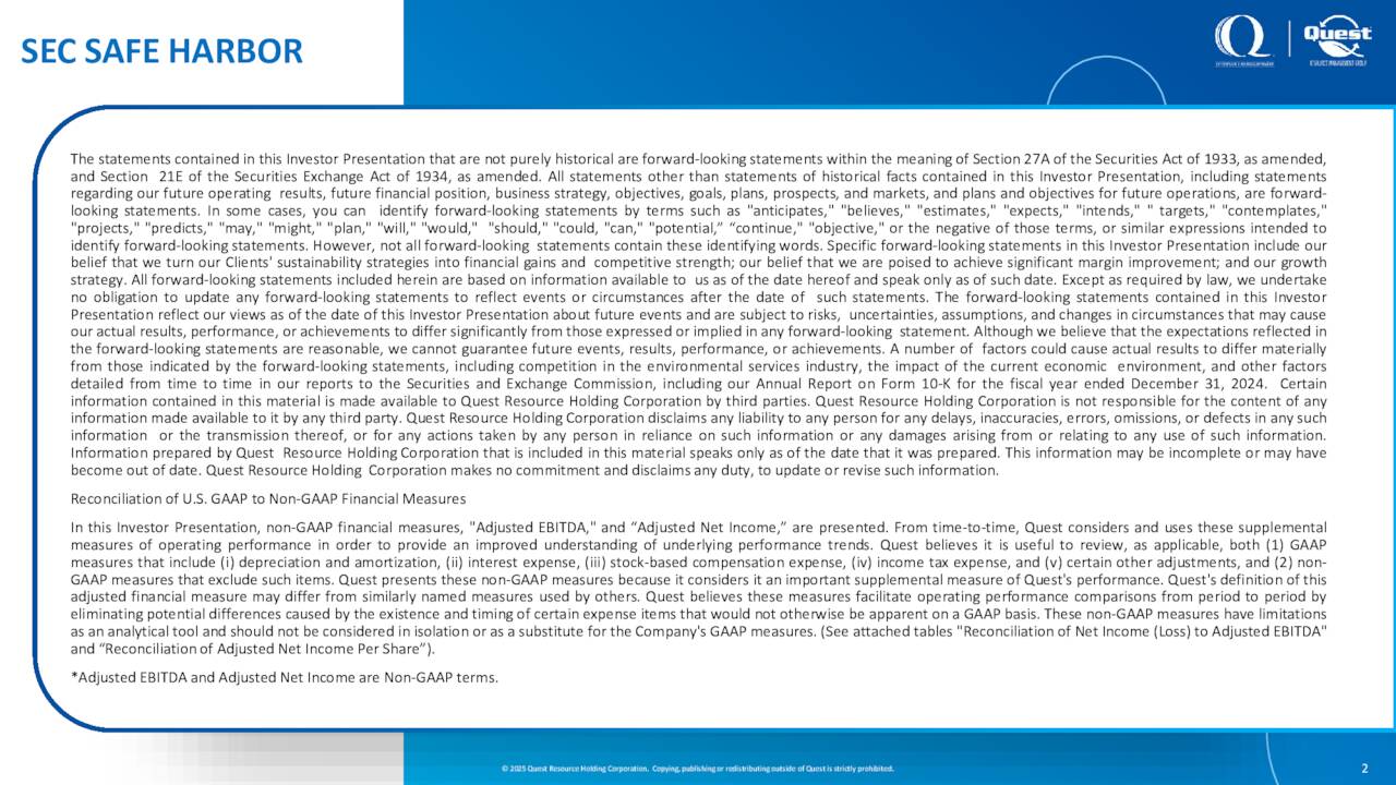 Quest Resource Holding Corporation 2025 Q2 - Results - Earnings Call ...