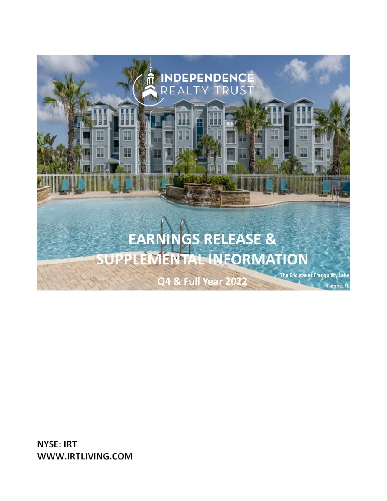 Independence Realty Trust, Inc. 2022 Q4 - Results - Earnings Call ...