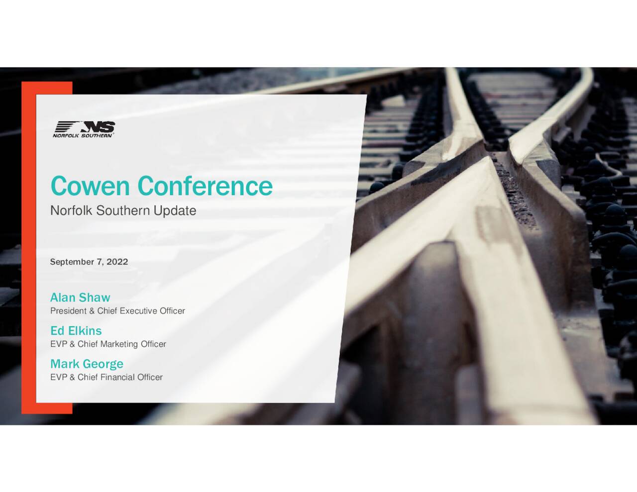 Norfolk Southern (NSC) Presents At Cowen 15th Annual Global ...