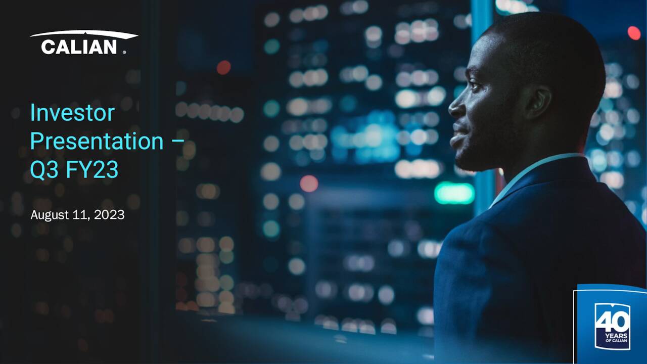 Calian Group Ltd. 2023 Q3 - Results - Earnings Call Presentation ...