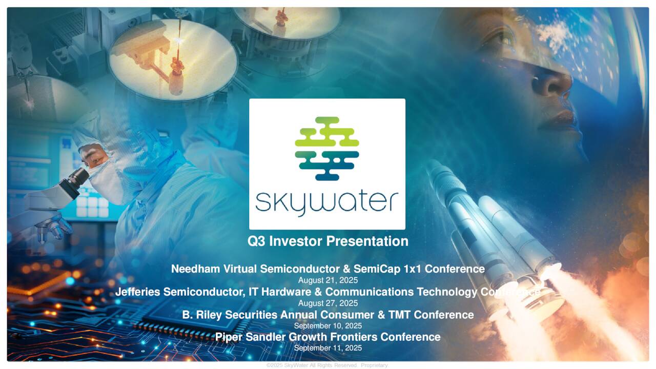 SkyWater Technology, Inc. (SKYT) Presents at Piper Sandler 4th Annual ...