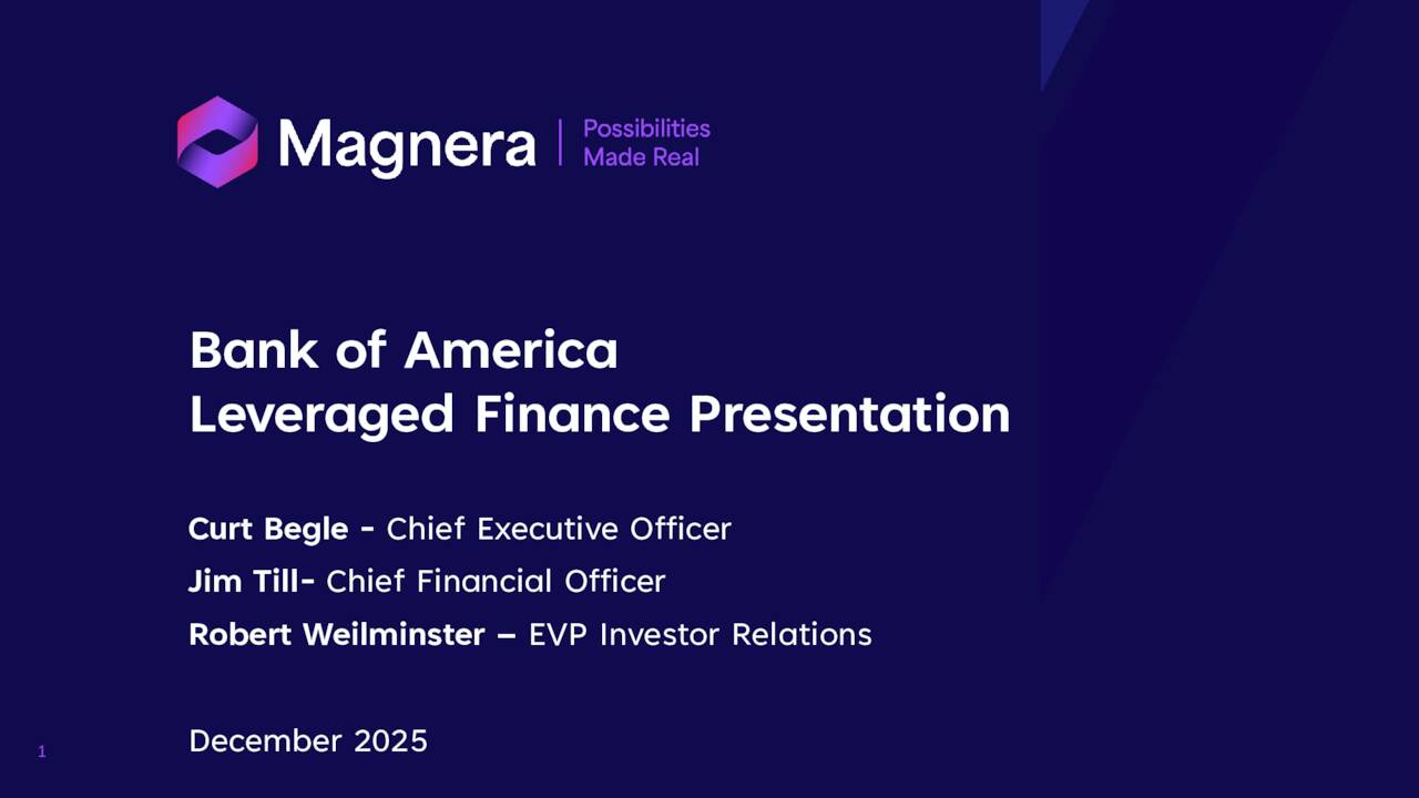 Magnera Corporation (MAGN) Presents at Bank of America Leveraged ...