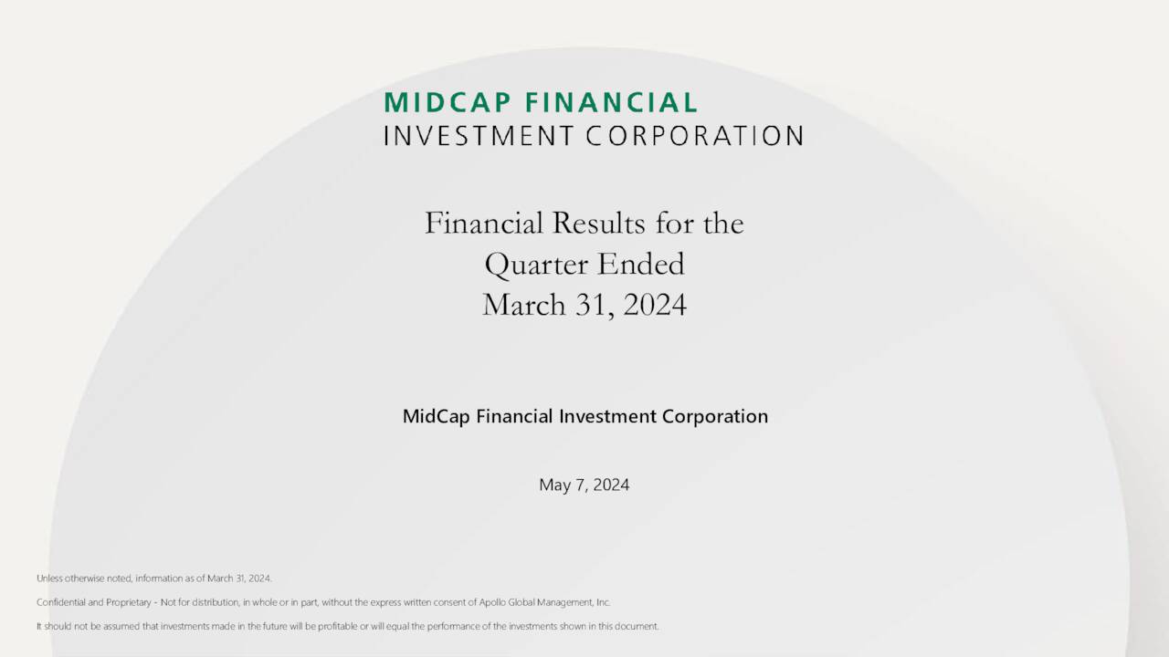 MidCap Financial Investment Corporation 2024 Q1 - Results - Earnings ...