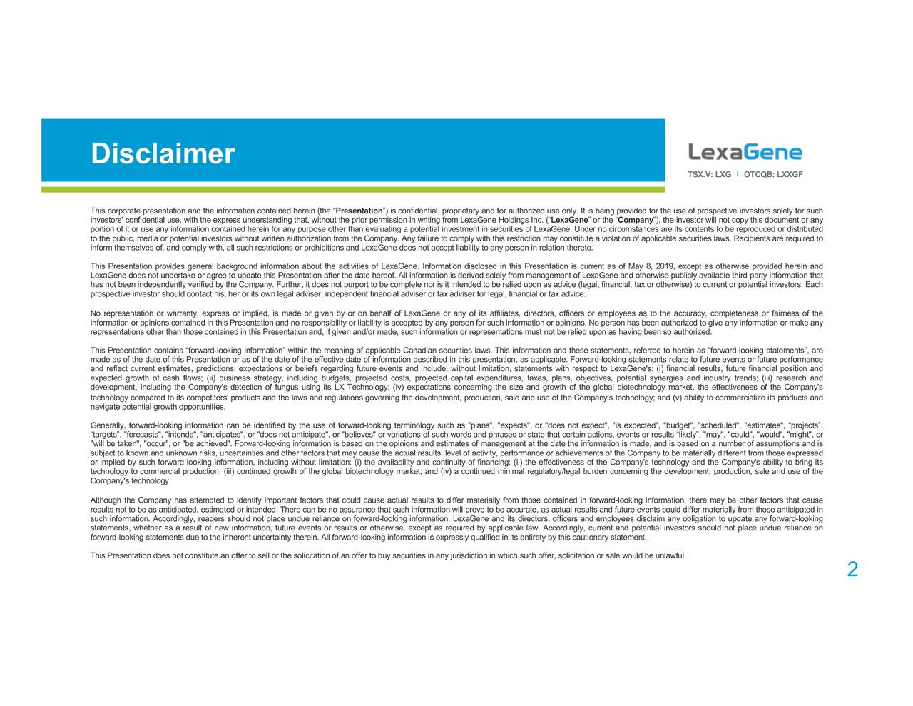 LexaGene Holdings (LXXGF) Investor Presentation - Slideshow (OTCMKTS ...