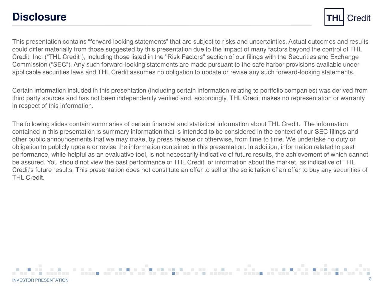 THL Credit 2017 Q3 - Results - Earnings Call Slides (NASDAQ:CCAP ...