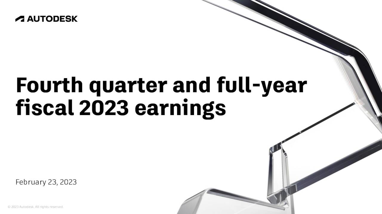Autodesk, Inc. 2023 Q4 - Results - Earnings Call Presentation (NASDAQ:ADSK) | Seeking Alpha