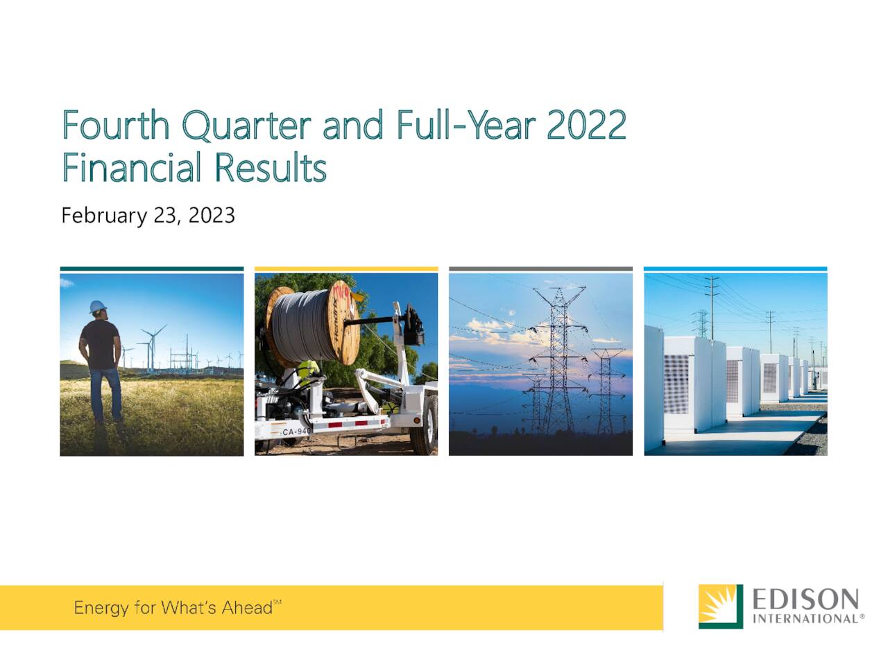 Edison International 2022 Q4 - Results - Earnings Call Presentation (NYSE:EIX) | Seeking Alpha