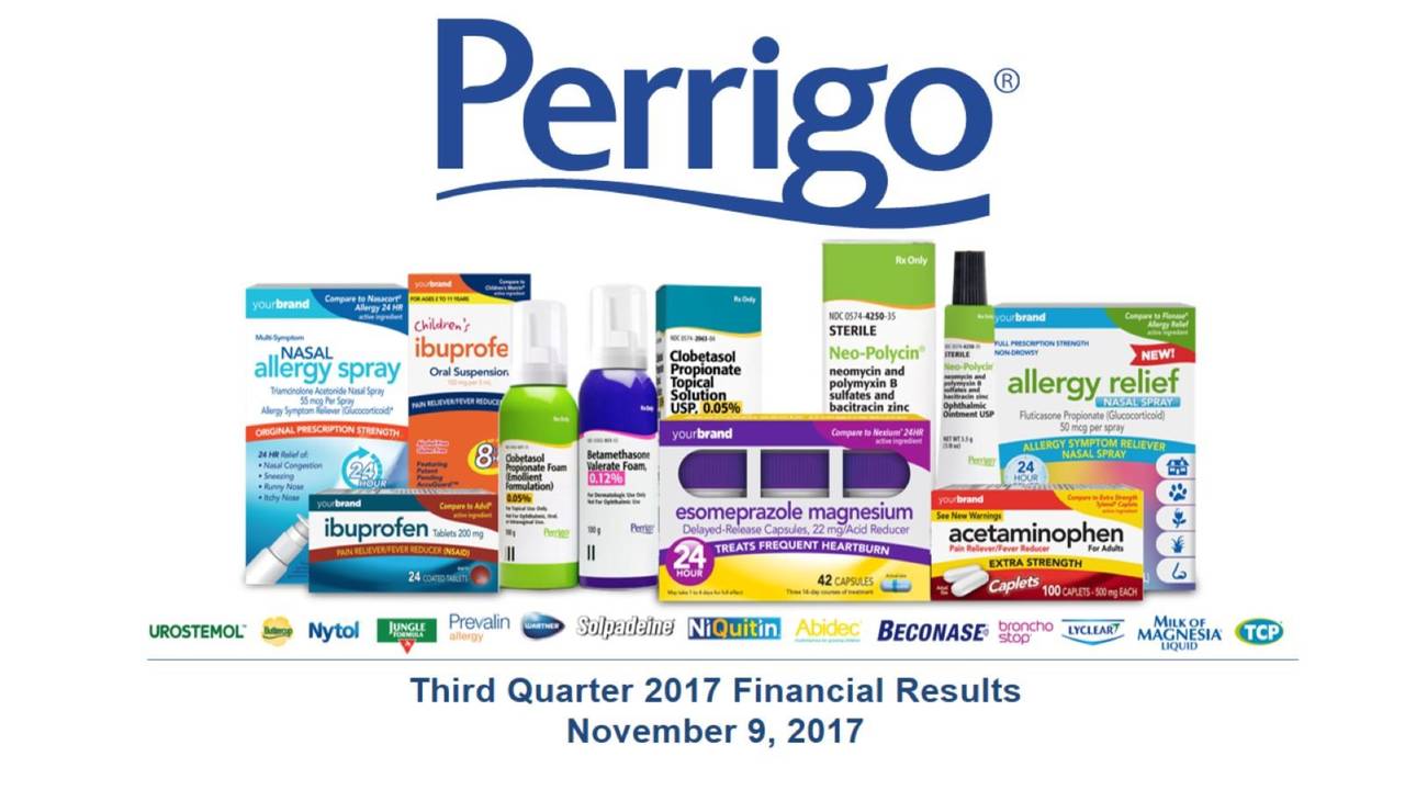 Perrigo Company 2017 Q3 - Results - Earnings Call Slides (NYSE:PRGO ...
