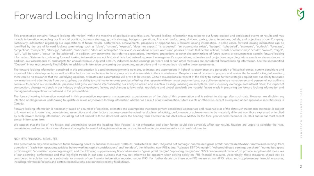 Jamieson Wellness Inc. 2025 Q3 - Results - Earnings Call Presentation ...