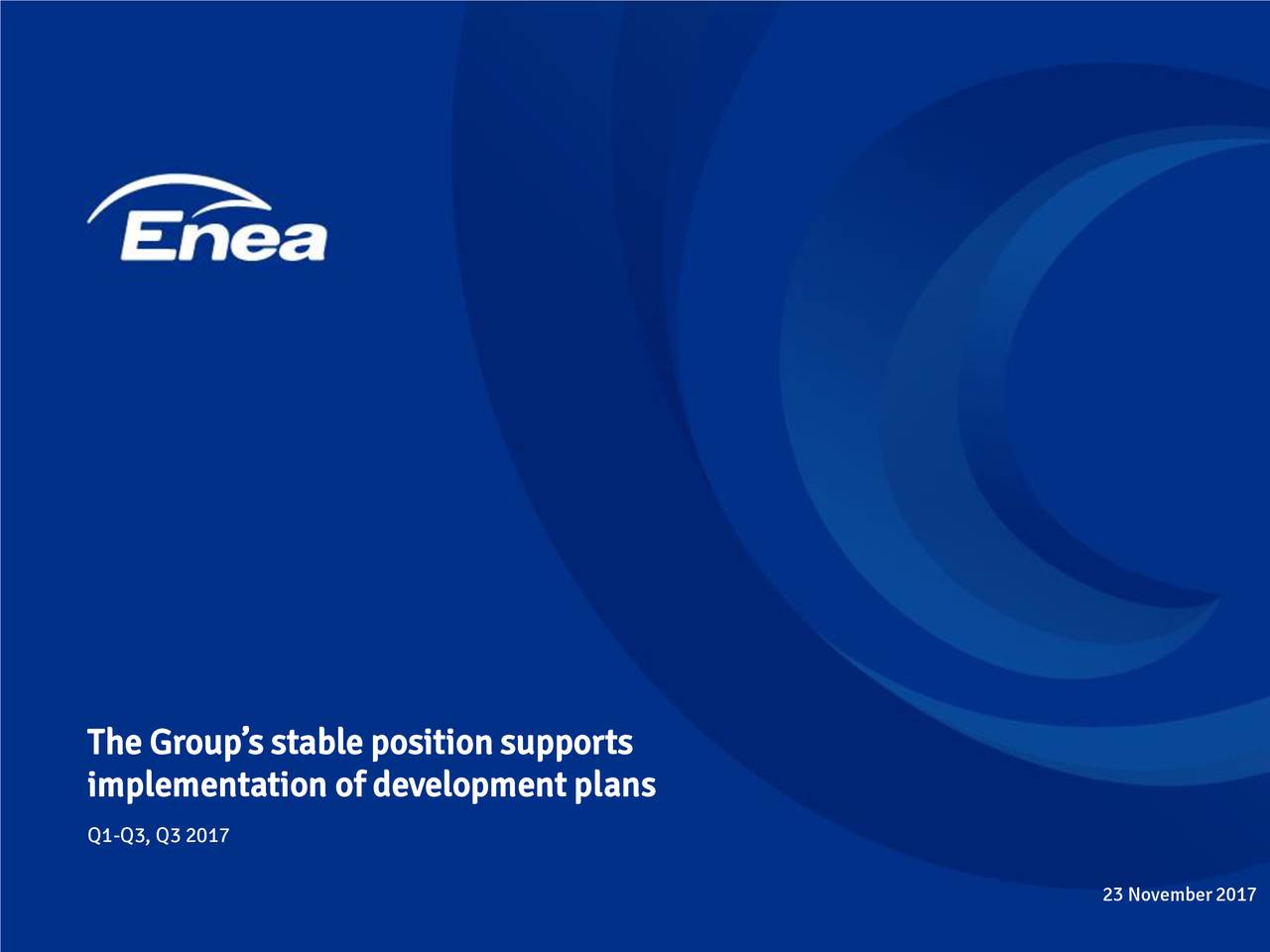 Enea SA ADR 2017 Q3 - Results - Earnings Call Slides (OTCMKTS:ENEAY ...