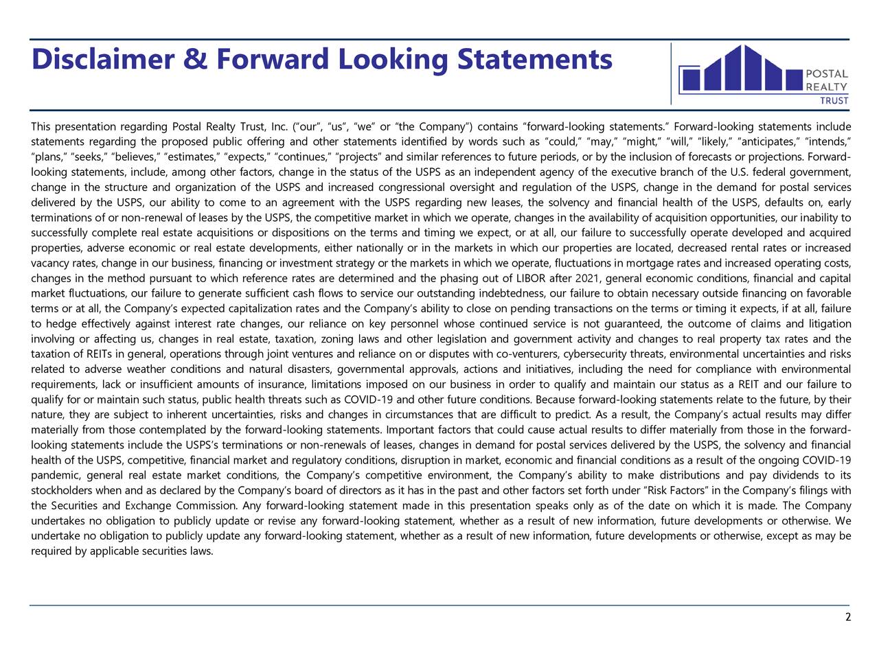 Postal Realty Trust (PSTL) Investor Presentation - Slideshow (NYSE:PSTL ...